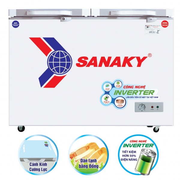 Tủ Cấp Đông 2 ngăn Sanaky Inverter VH 3699W4K